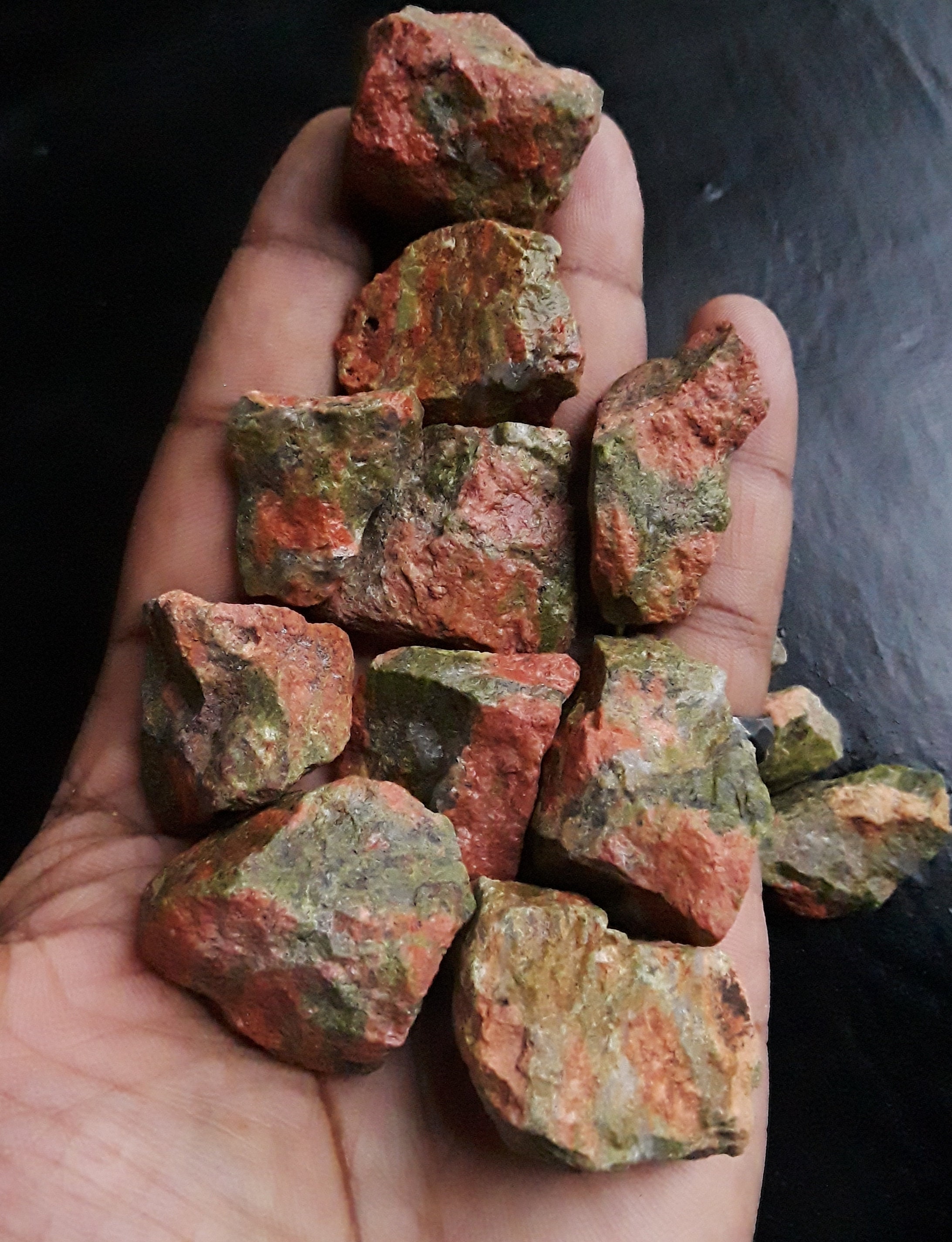 Raw Unakite Stones Natural Rough Healing Crystals - Etsy UK