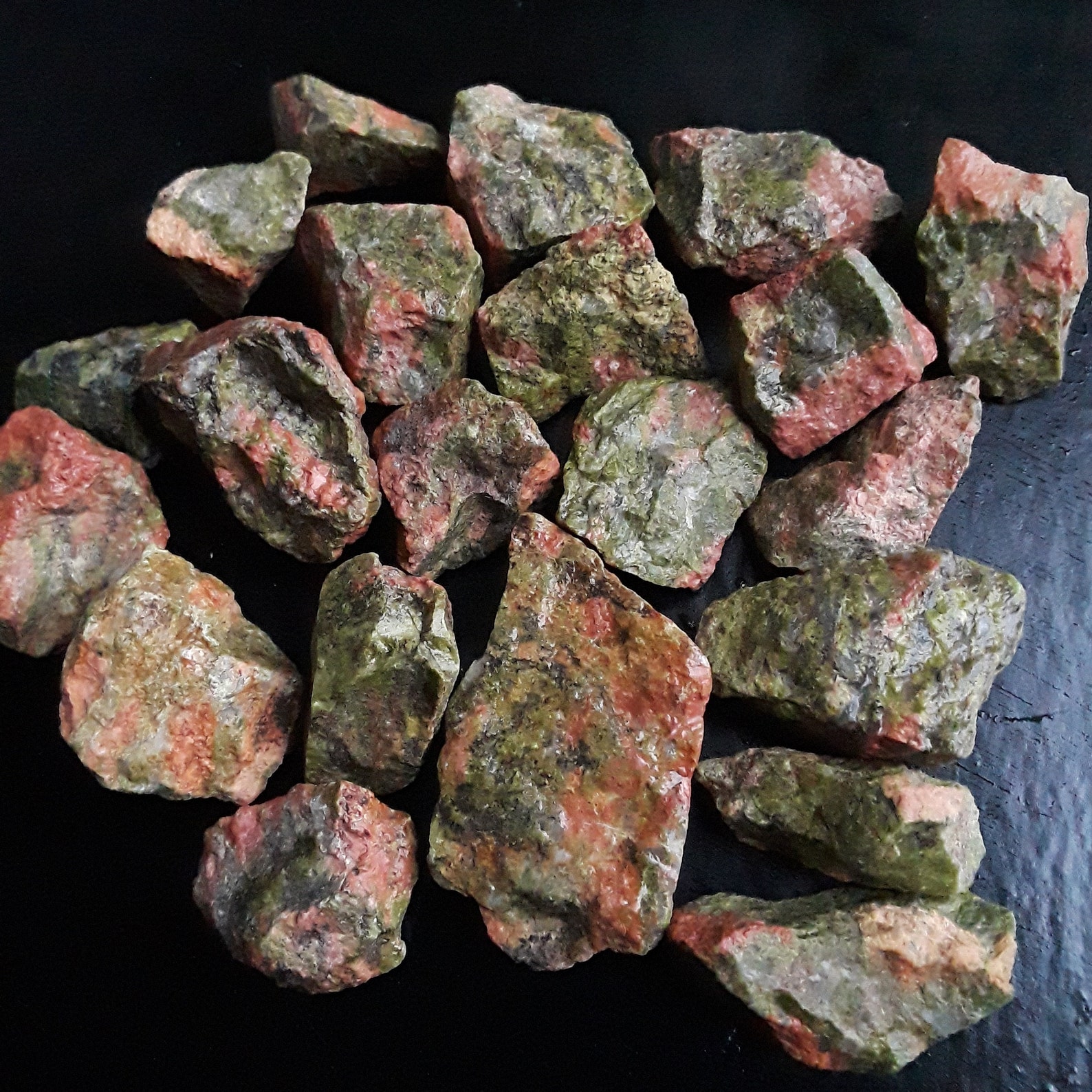 Raw Unakite Stones Natural Rough Healing Crystals | Etsy