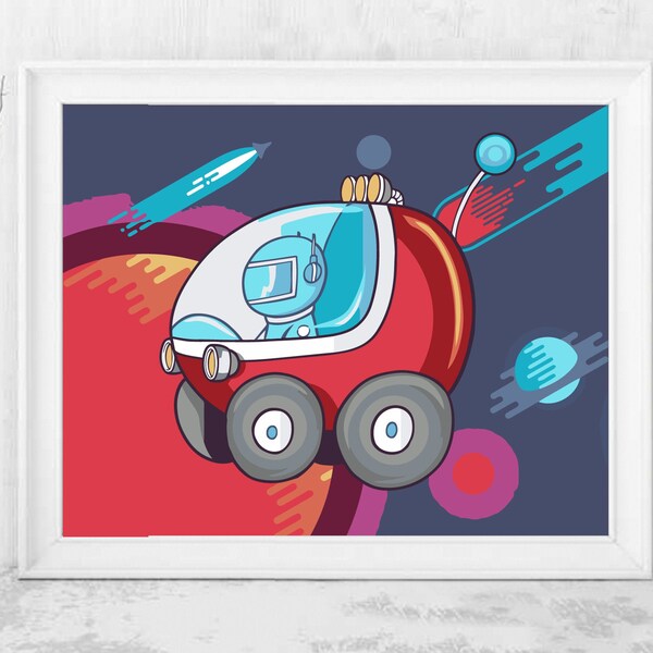 Astronaut Paint by Numbers - Etsy