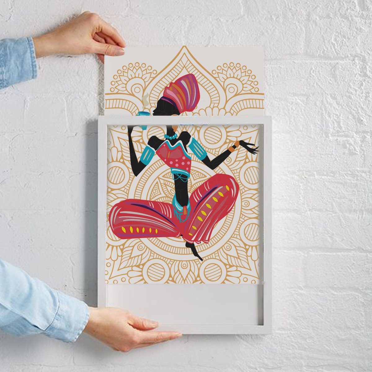 African Women Printable Art Paint by Numbers Ethnic Design Oil Painting ...