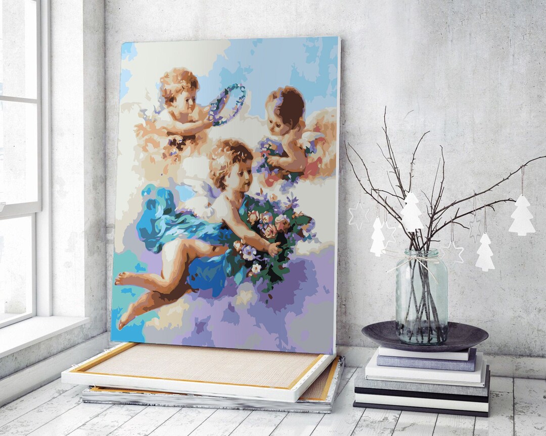 Angels in Haven Paint by Numbers Canvas Painting by Numbers Painting ...