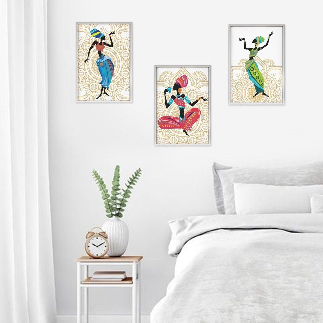 African Women Printable Art Paint by Numbers Ethnic Design Oil Painting ...