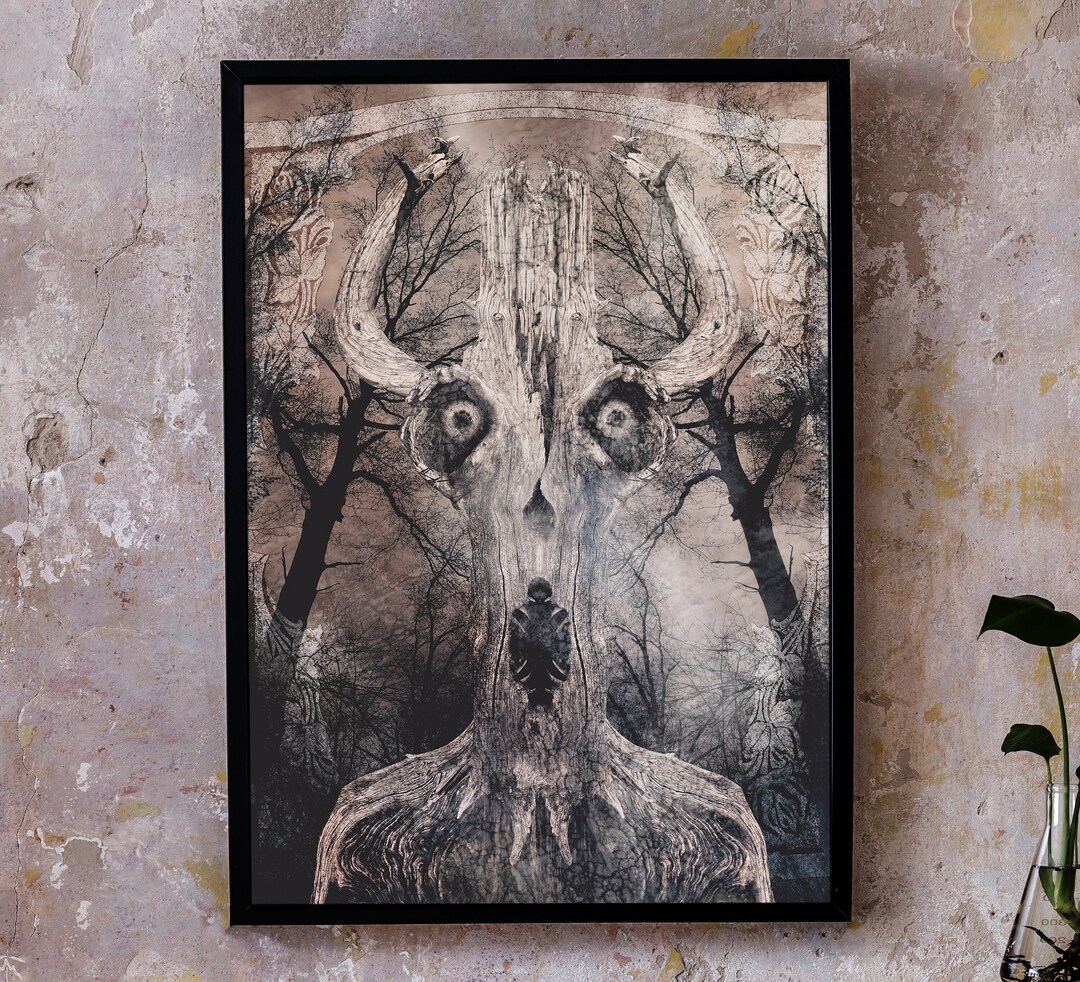 Nature Dark Macabre Cottagecore Art Print, Dark Surreal Macabre Art ...