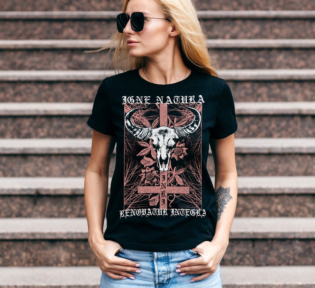 Ram Skull Gothic Occult Satanic T Tee Shirt, Gothic Satanic Alternative ...