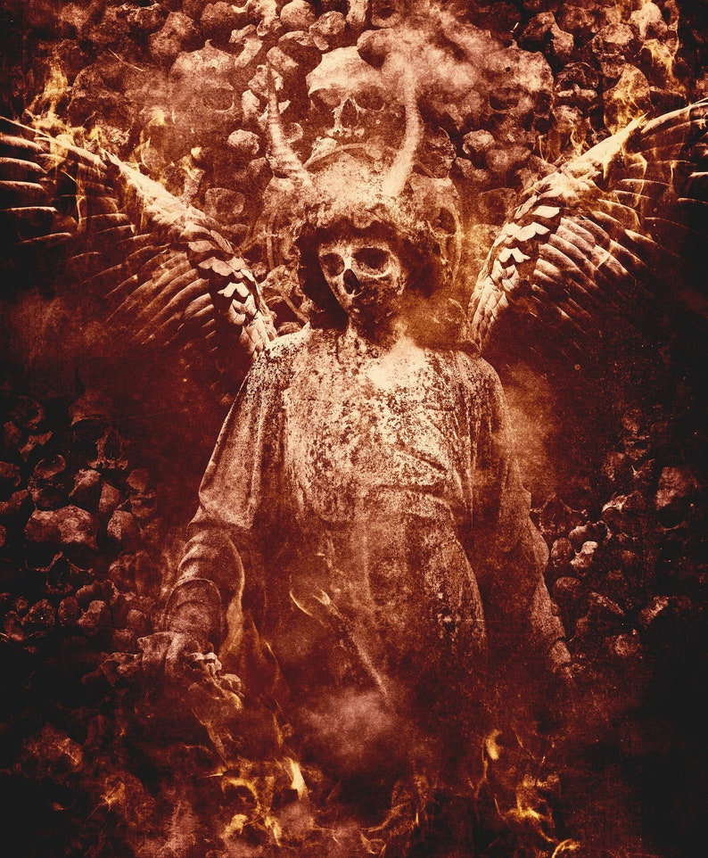 Goth Macabre Satanic Wall Art Print Goth Room Decor for - Etsy