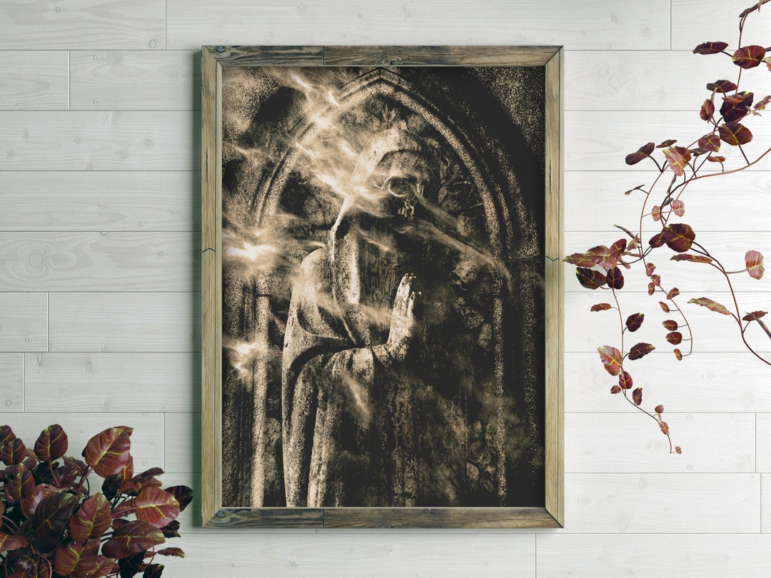 Unique Horror Macabre Wall Decor, Dark Goth Wall Art Print, Memento ...