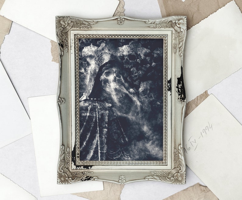 Goth Aesthetic Wall Art Print, Dark Art Macabre Decor for Office or ...
