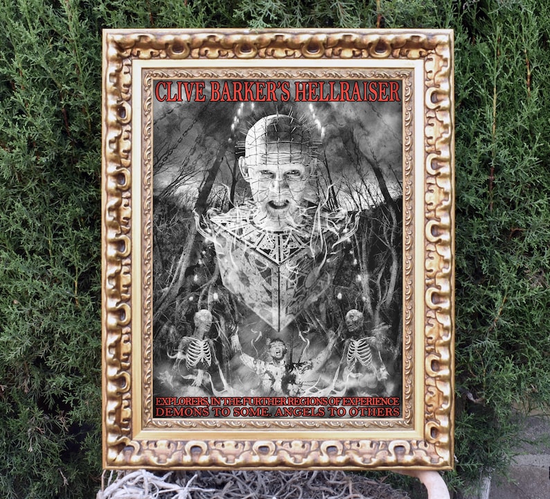 Hellraiser Horror Movie Poster Print, Clive Barker Pinhead Halloween ...