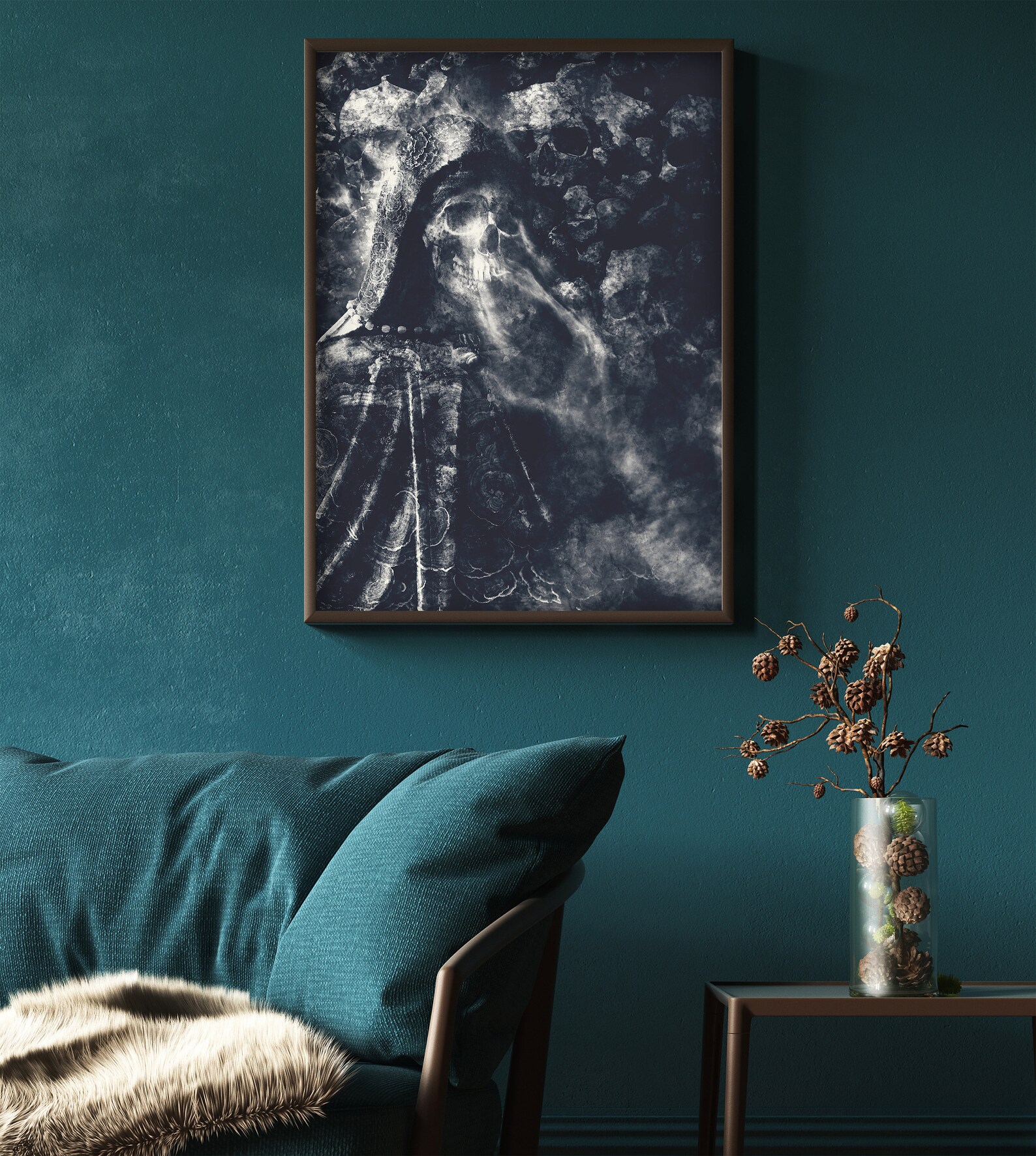 Goth Aesthetic Wall Art Print, Dark Art Macabre Decor for Office or ...
