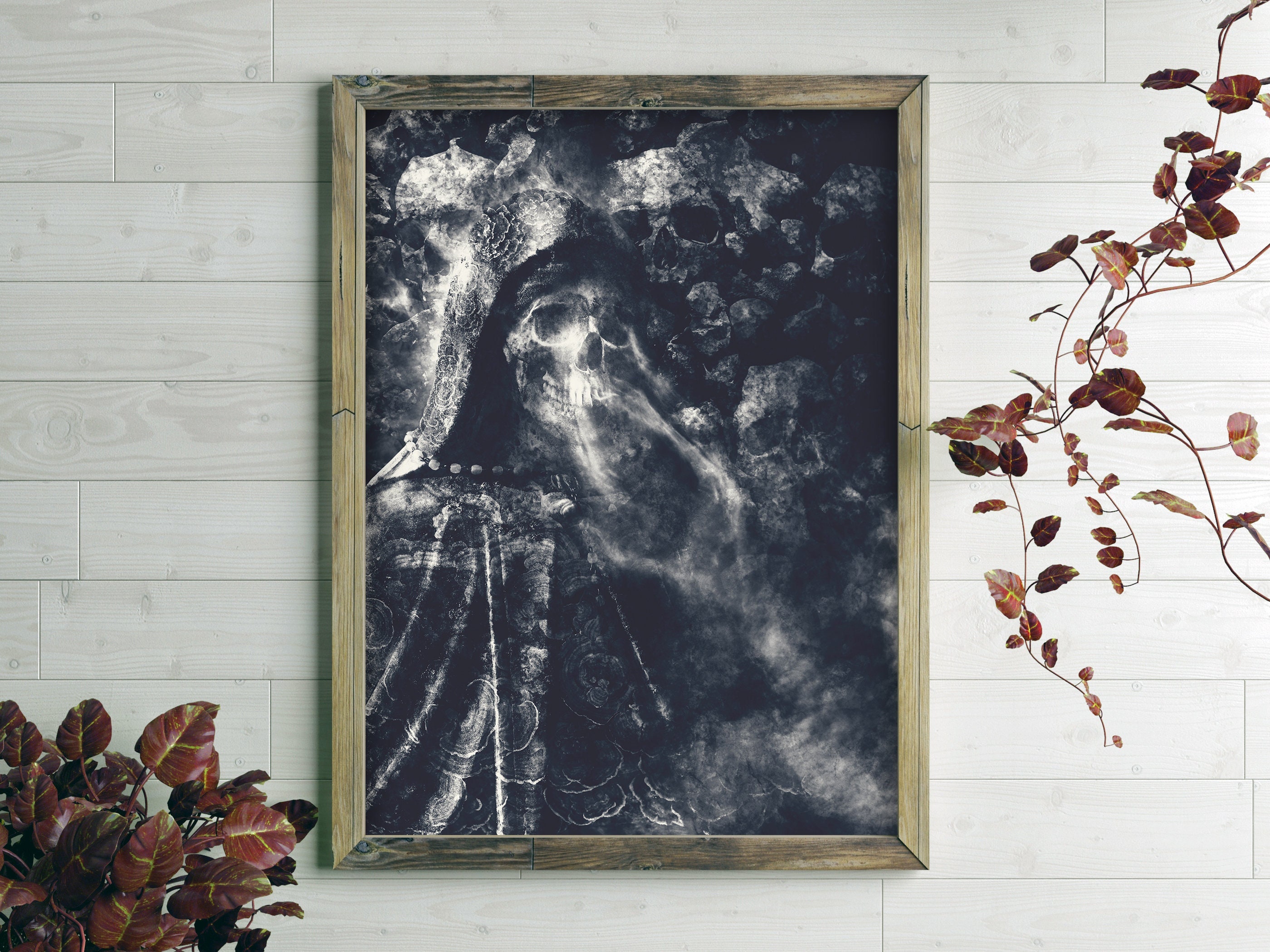 Goth Aesthetic Wall Art Print, Dark Art Macabre Decor for Office or ...