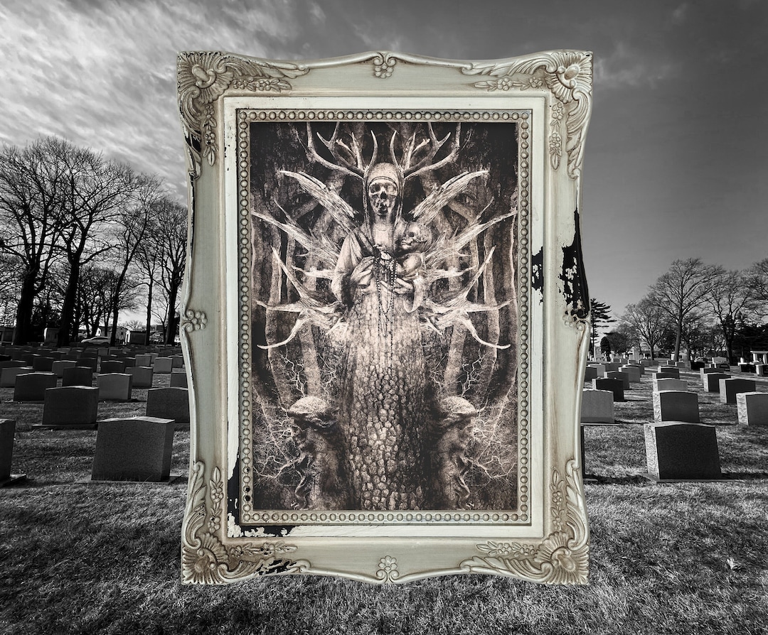 Oddity Macabre Creepy Goth Wall Art Decor, Memento Mori Gothic Macabre ...