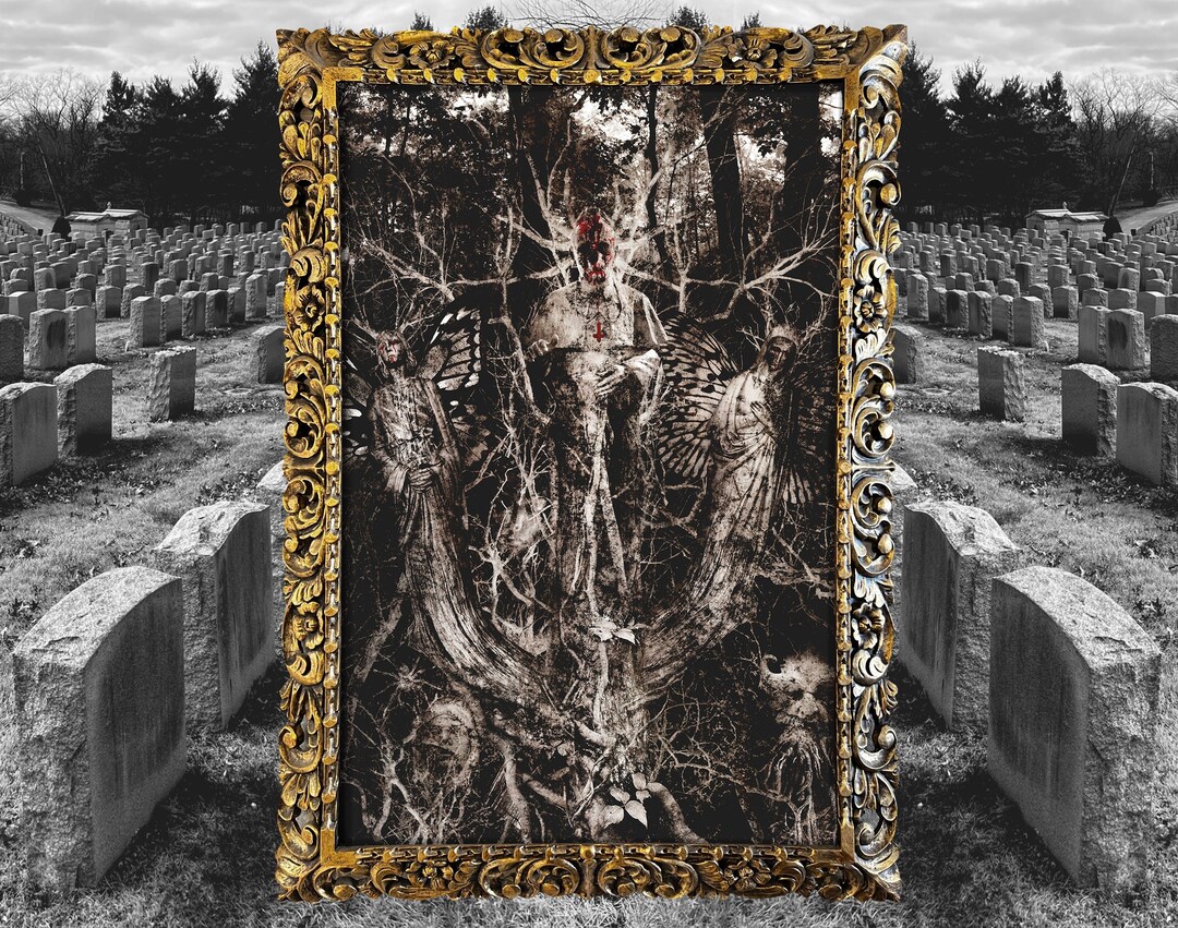Dark Satanic Surreal Wall Art Print, Gothic Satanic Decor for Home or ...