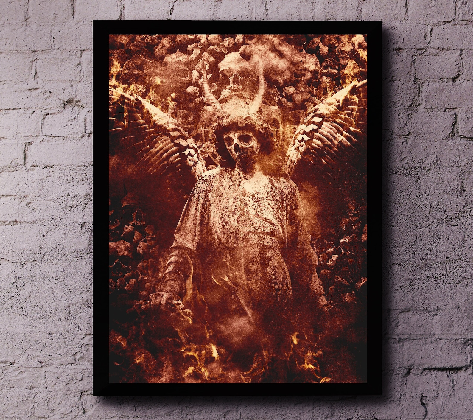Goth Macabre Satanic Wall Art Print Goth Room Decor for - Etsy