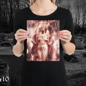 Dark Art Gothic Print / Gothic Angel Statue Wall Decor / Macabre Dark ...