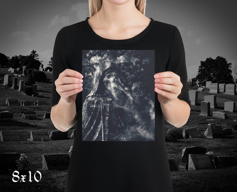 Goth Aesthetic Wall Art Print, Dark Art Macabre Decor for Office or ...