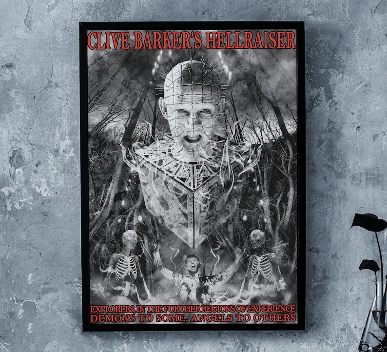Hellraiser Horror Movie Poster Print, Clive Barker Pinhead Halloween ...