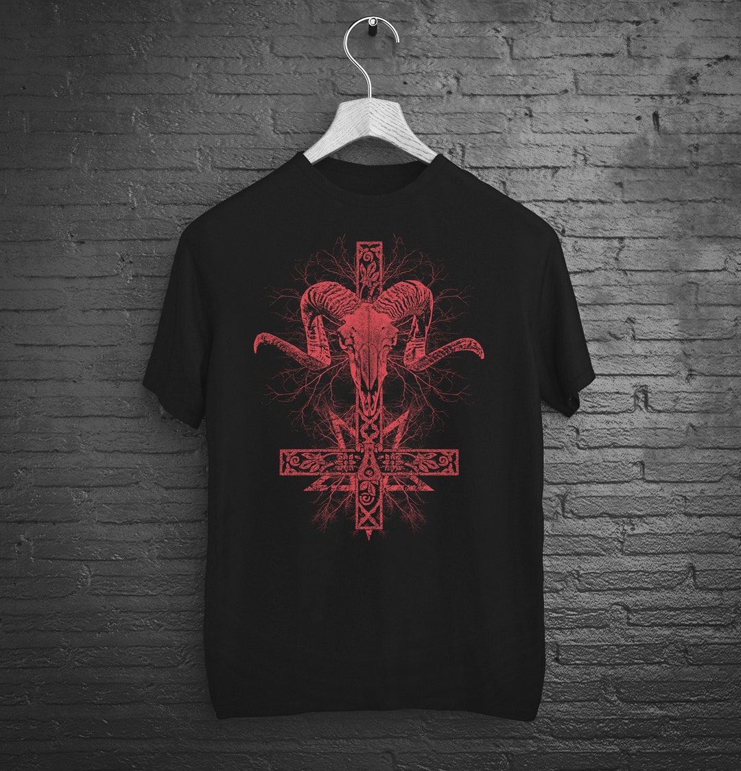 Satanic Baphomet Occult Tshirt for Witches and Metalheads / Gothic ...