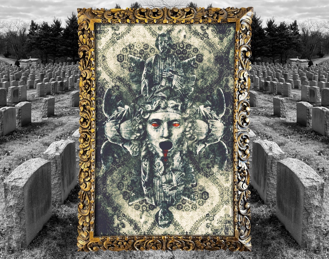 Horror Macabre Medusa Wall Art Print Scary Creepy Dark Home - Etsy