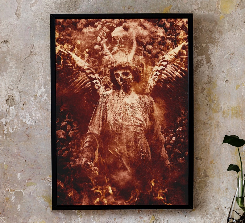 Goth Macabre Satanic Wall Art Print Goth Room Decor for - Etsy