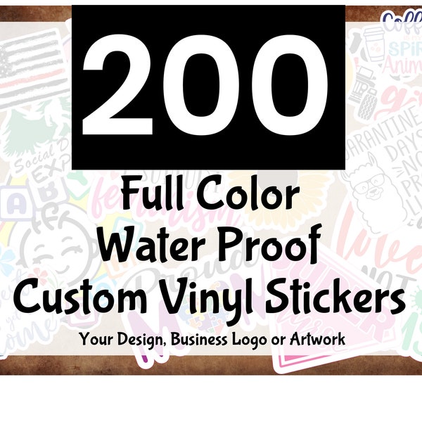 Bulk Lettering Custom Water Proof Stickers - Etsy