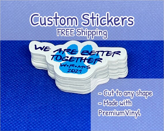 Laminated Custom Stickers. Logo Decals Printed on Waterproof | Etsy