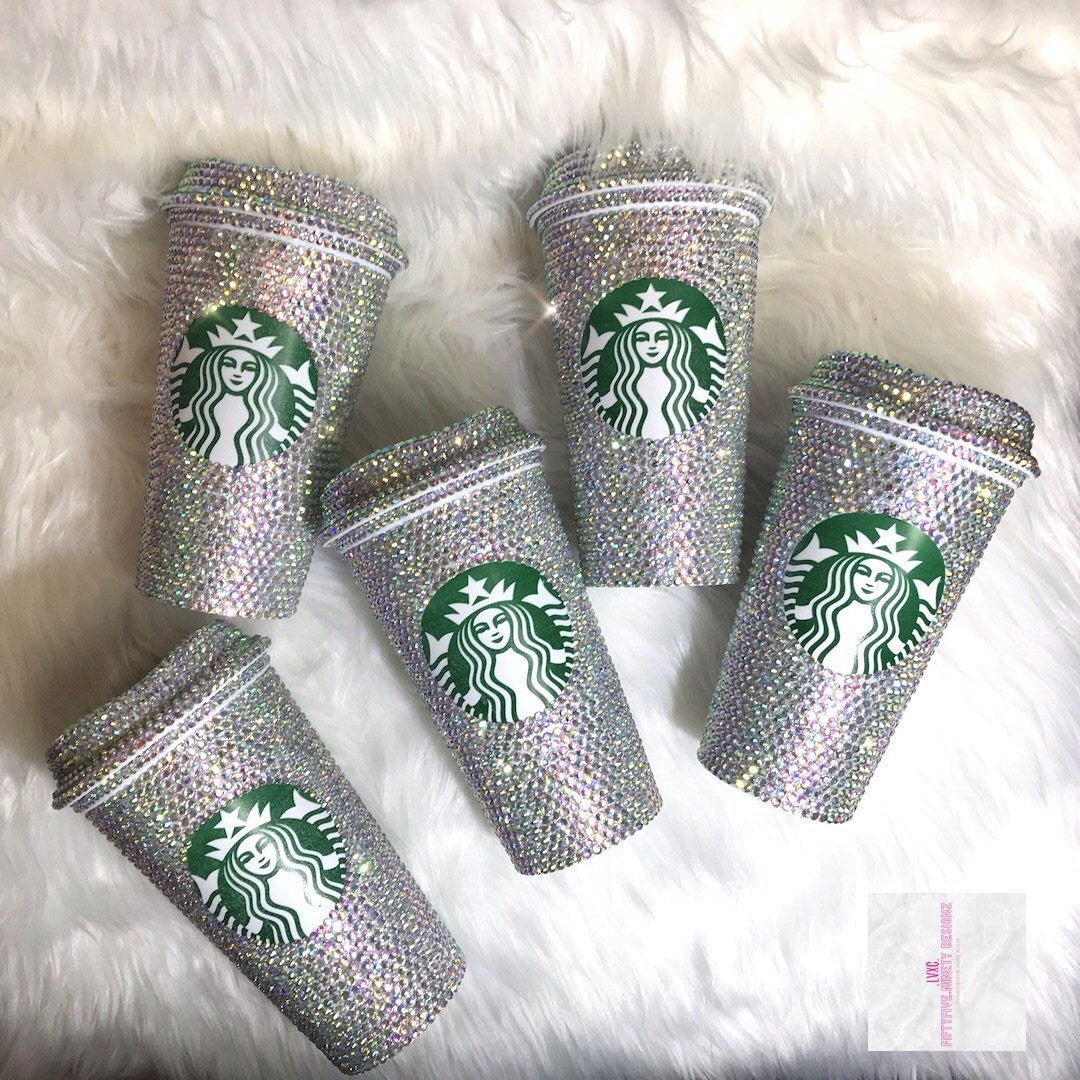 Blinged Hot Coffee Cups, Bling Coffee Cups, Grande Cups, Rhinestone ...