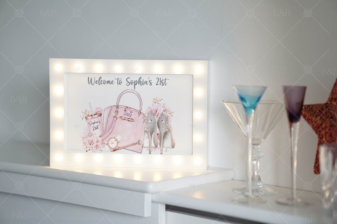 LED Light up Birthday Sign, Milestone Birthday, Welcome Birthday Party ...