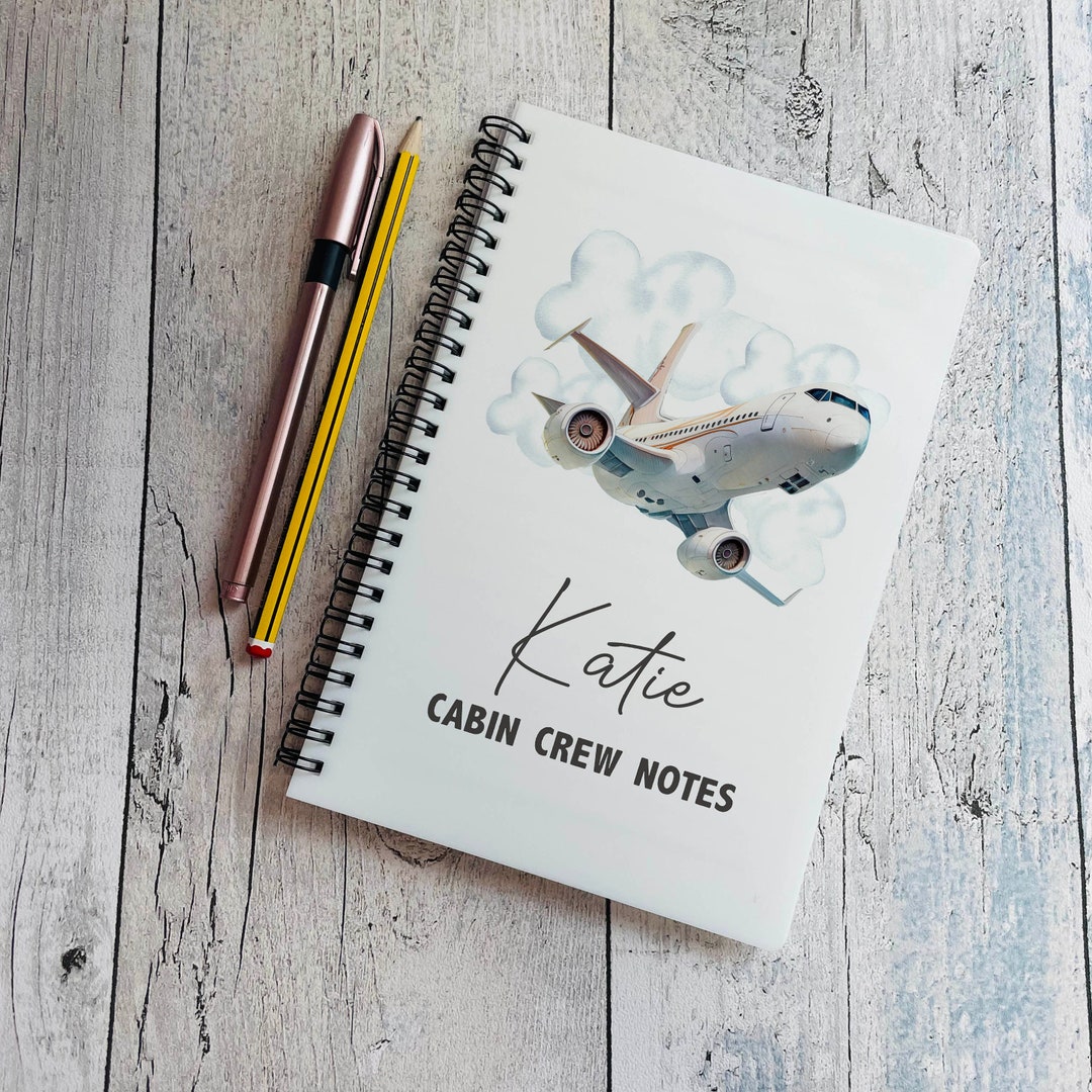 Personalised Cabin Crew Notebook A4/A5, Airline Worker Gift, Cabin Crew ...