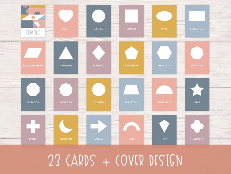 Shape Flashcard Printable PDF - Etsy