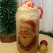 Santa Holiday Glass Beer Can Cup | 16 Oz Frosted Glass W/ Bamboo Lid ...