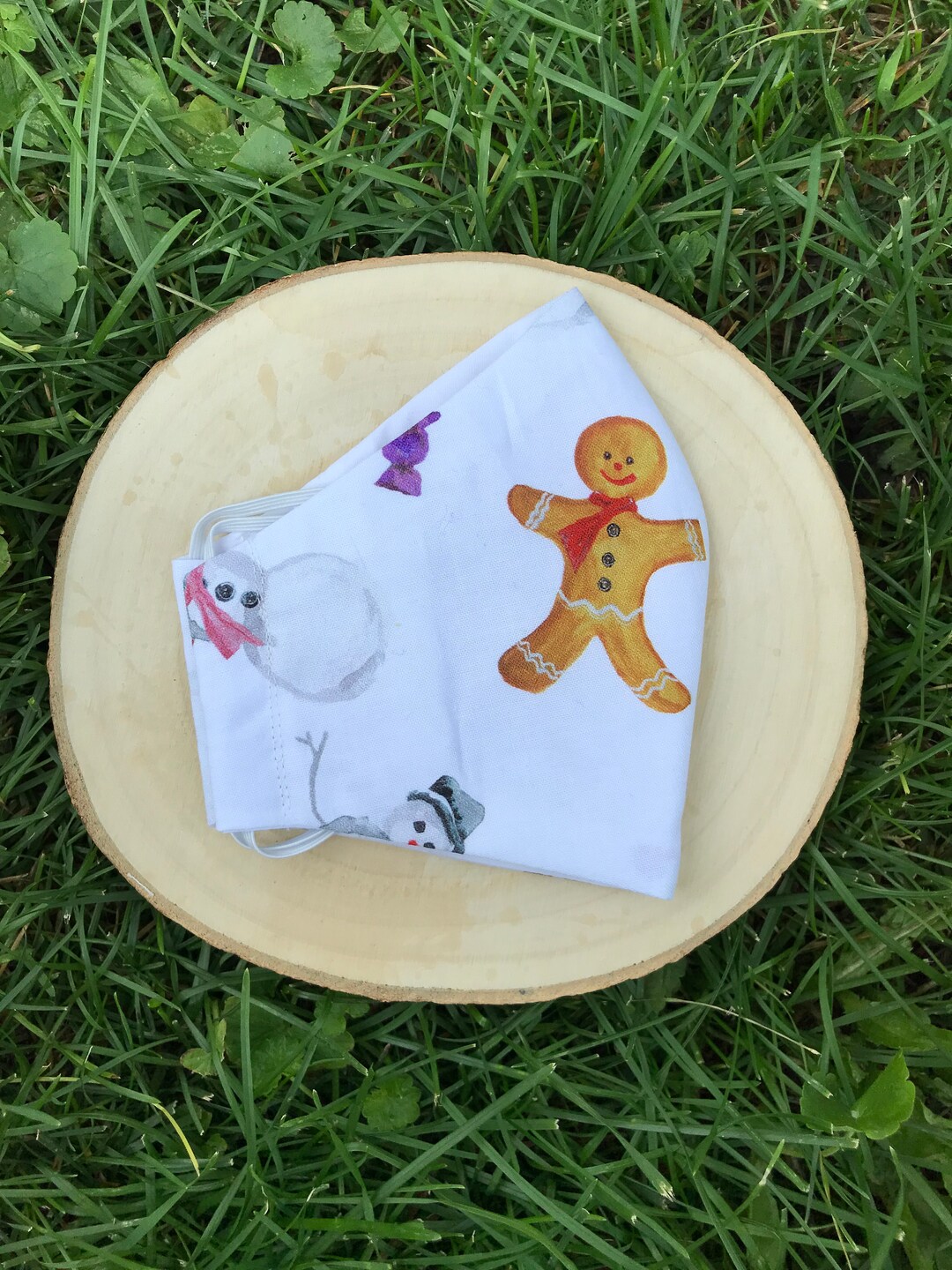Gingerbread and Snowman Christmas Face Maskreusable Face Maskchristmas ...