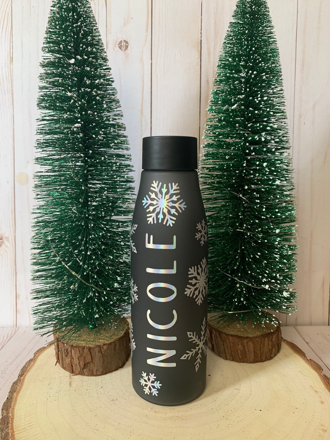 Holographic Snow Flakes Bottle Holiday Bottles cute Gifts - Etsy