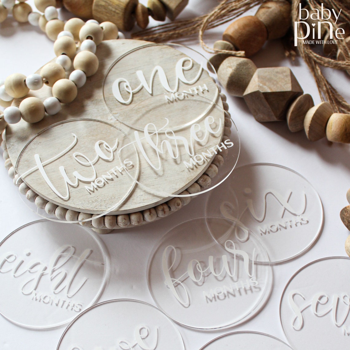 Baby Milestone Acrylic Disc Set Newborn Milestones Photo | Etsy