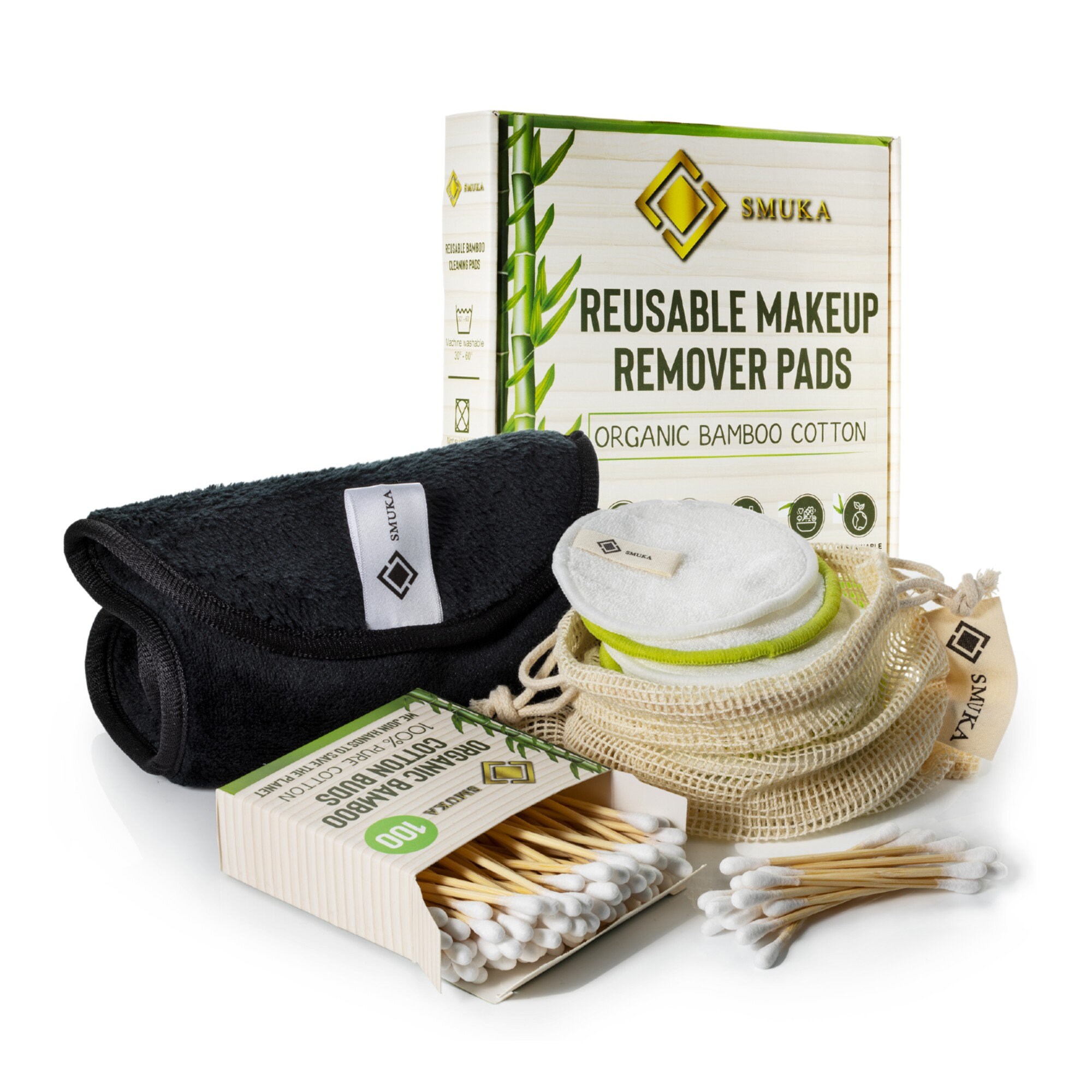 Reusable Bamboo Cotton Pads Makeup Remover cloth Vegan and | Etsy