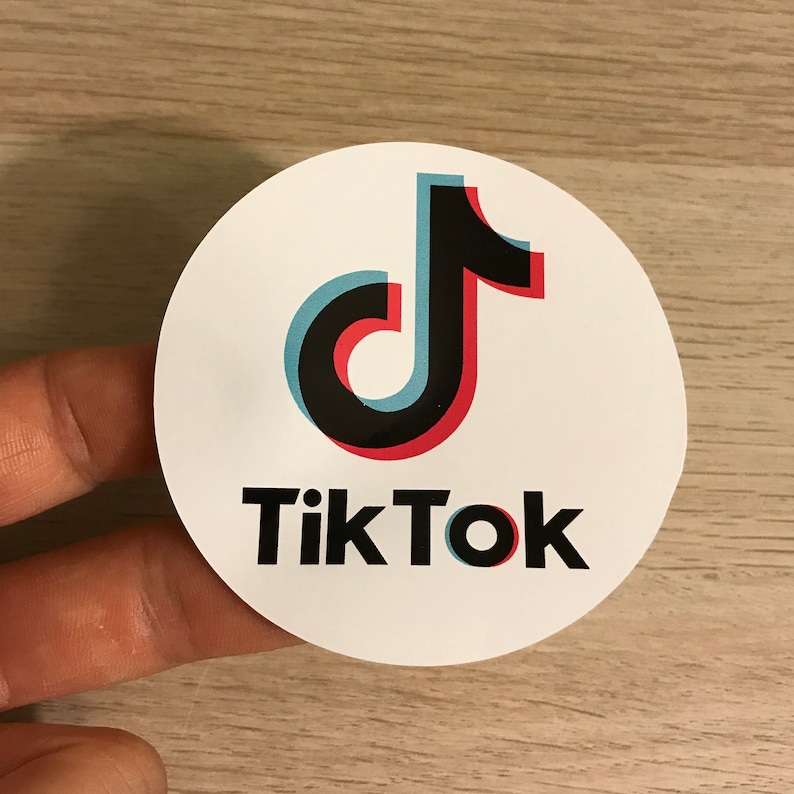 Tik Tok TIKTOK Round Sticker Vinyl Decal Car Bumper Window | Etsy