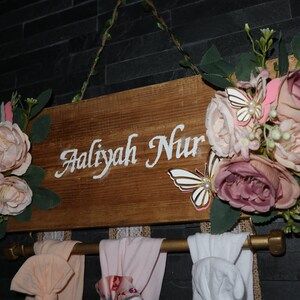 Personalised Name Plate With Headband and Hair Bow Holder - Etsy