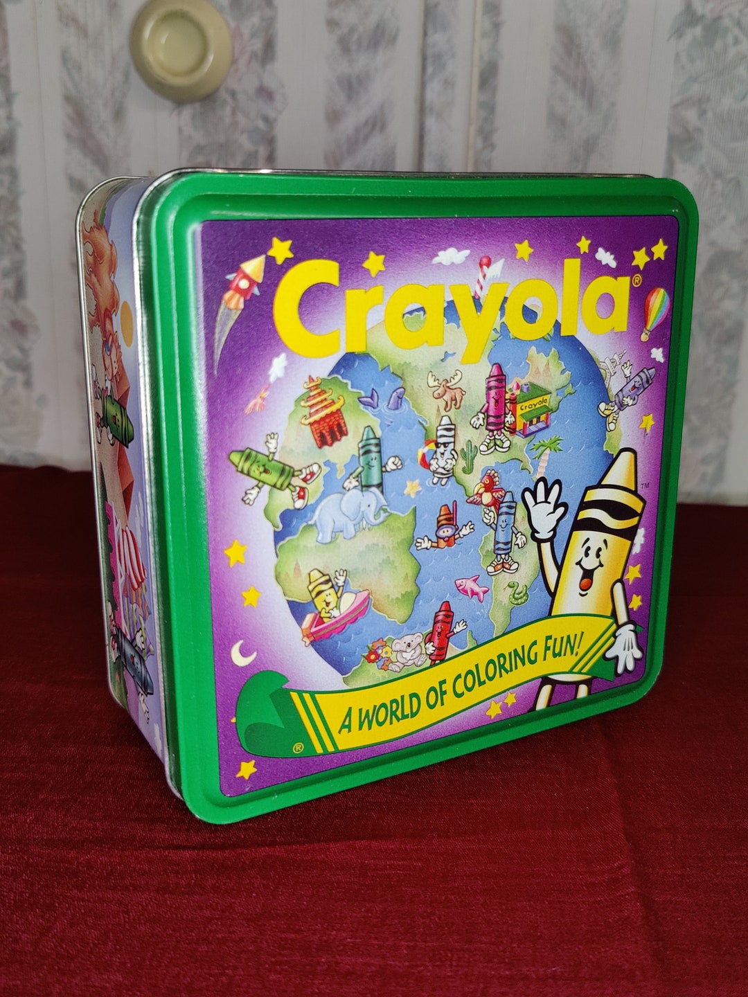 Vintage 1995 Crayola Earth Day Limited Edition Storage Tin Memorabilia ...
