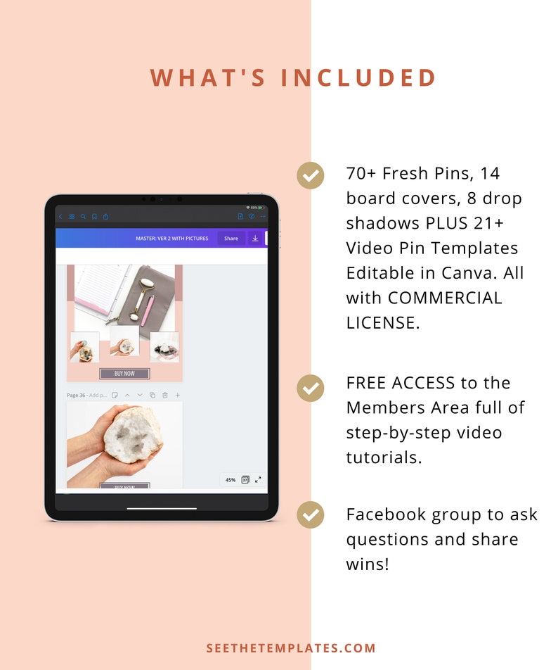 CANVA PINTEREST TEMPLATES Editable Pins & Video Pins for Bloggers ...