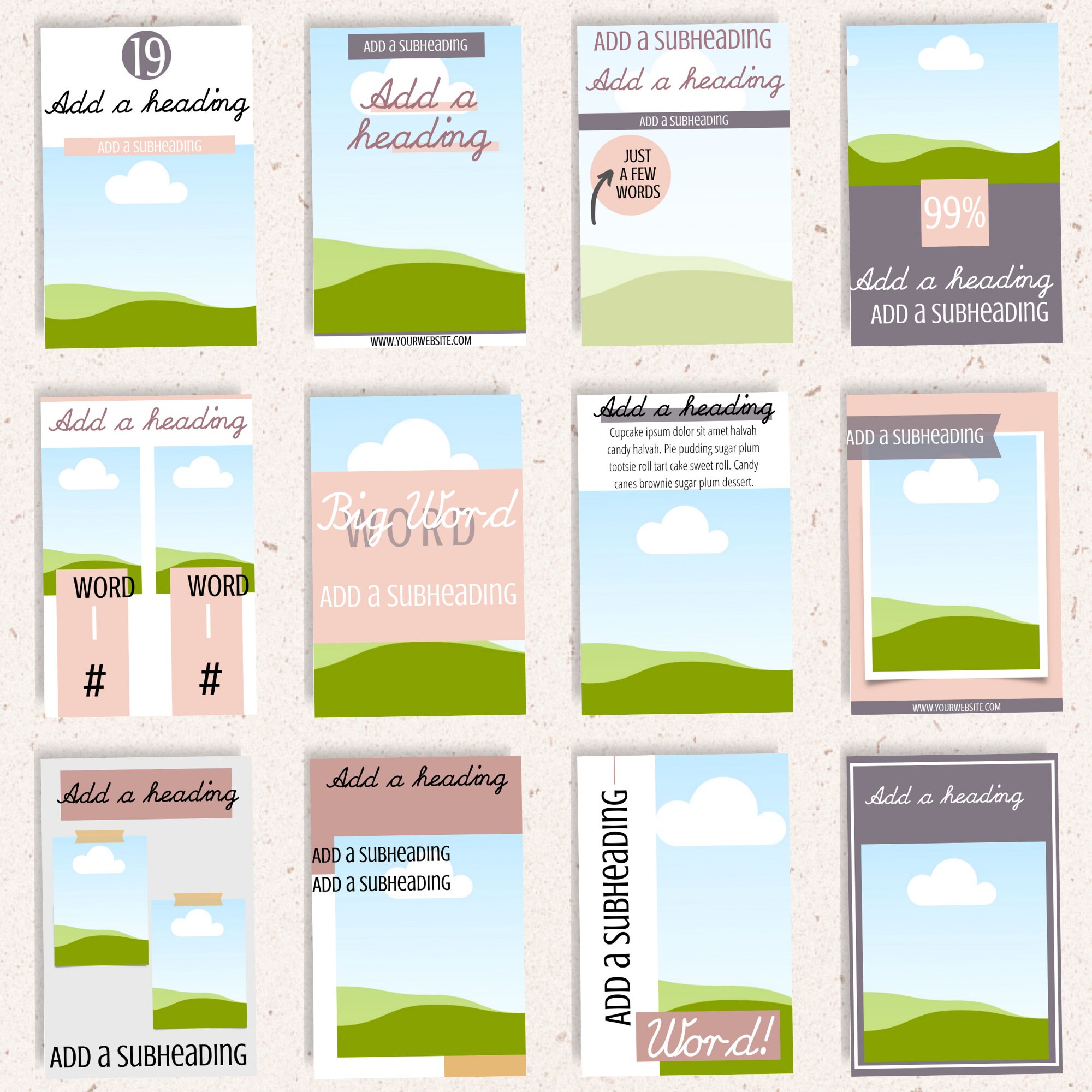 CANVA PINTEREST TEMPLATES Editable Pins & Video Pins for Bloggers ...