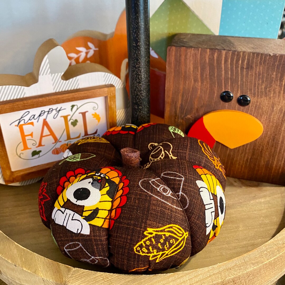 Ready to Ship Handmade Stuffed Fabric Pumpkin for Fall and - Etsy