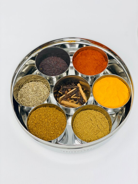 Indian Spice Box See Through Clear Lid and Inner Acrylic | Etsy