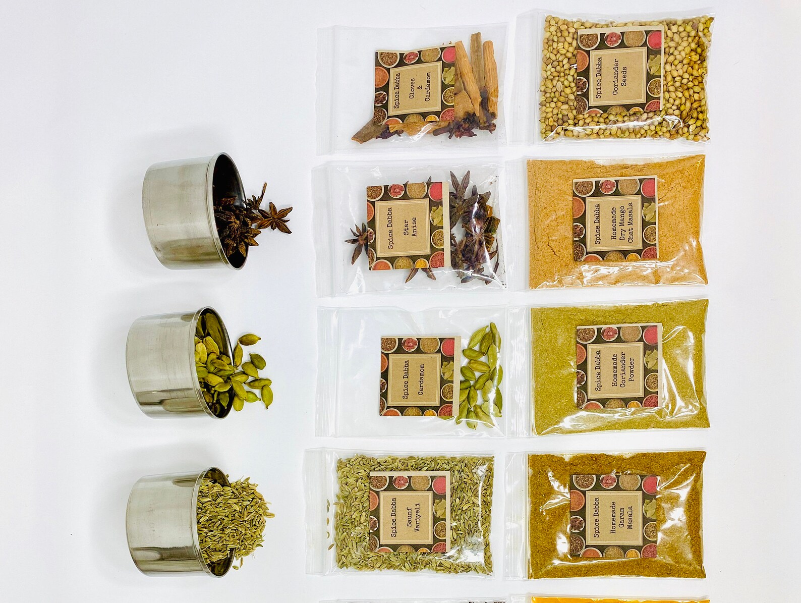 Set of 12 Indian Spice collection Authentic Spices Ideal | Etsy