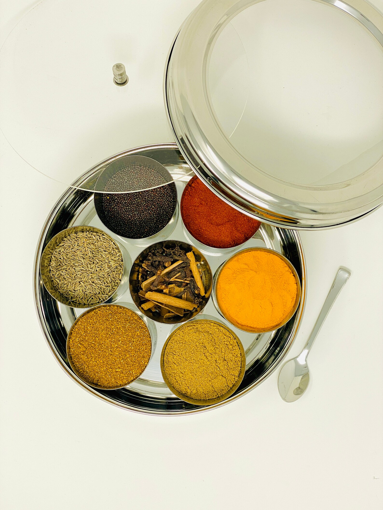 Indian Spice Box See Through Clear Lid and Inner Acrylic | Etsy