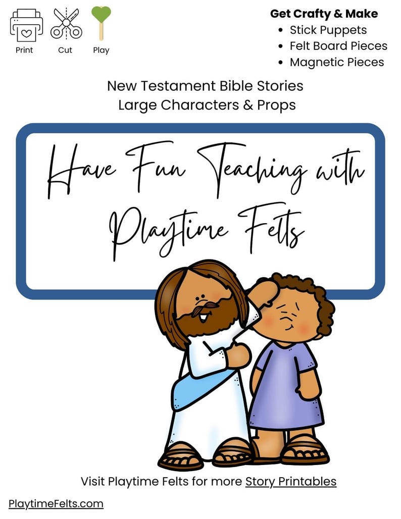 Jesus Heals a Blind Man New Testament Bible Stories Story Time ...