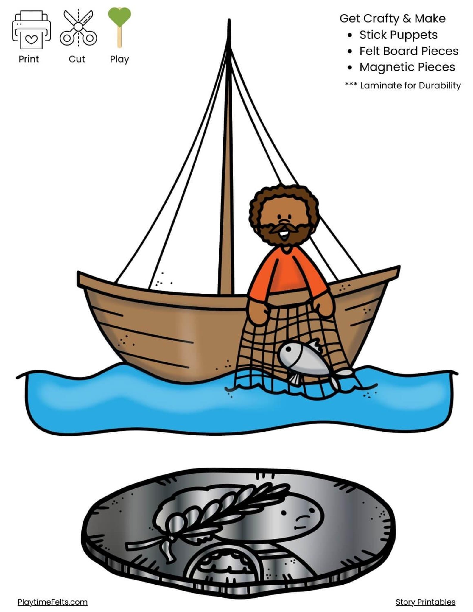 Peter Finds Coins in Fish New Testament Bible Story Activities for Kids ...