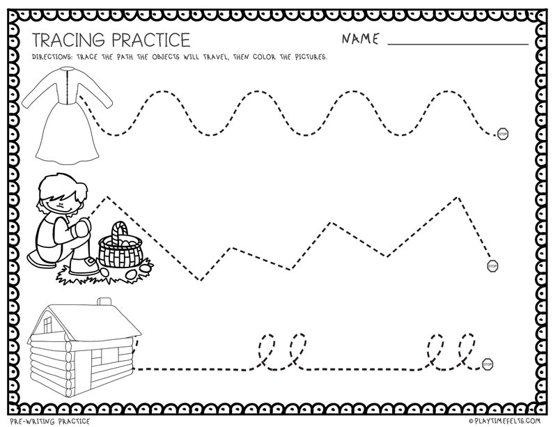 Pilgrim Chores Prek Printable Worksheets Preschool-kindergarten ...