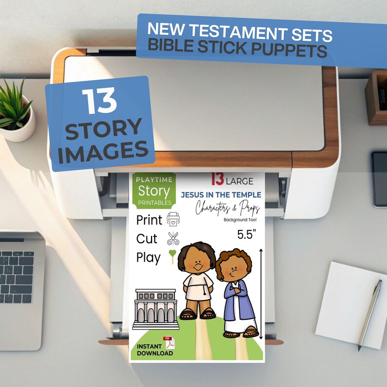 Jesus in the Temple Puppets Printable – Bible Story DIY Craft (PDF) - Etsy
