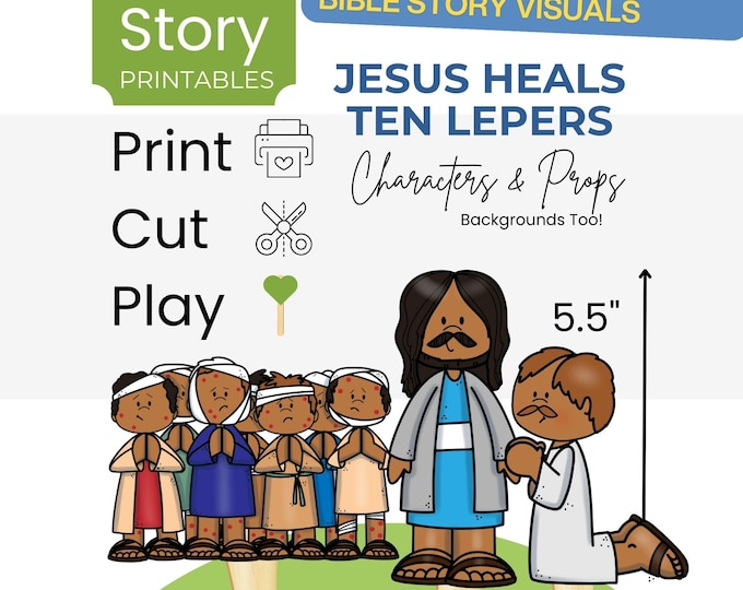 Ten Lepers, Sunday School Craft, Jesus Heals, Printable Mini Book ...
