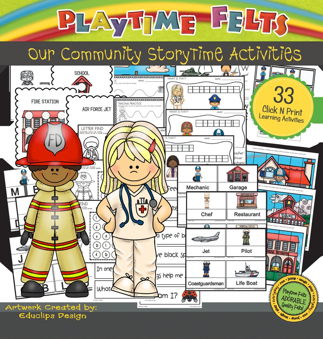 Our Community Pre K Printable Worksheets - Etsy