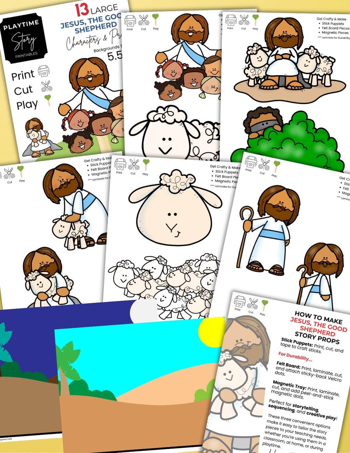 Jesus the Good Shepherd Storytelling Printables Bible Stories for Kids ...